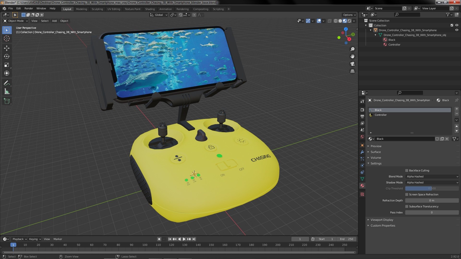 Drone Controller Chasing 3B With Smartphone model - TurboSquid 1878041