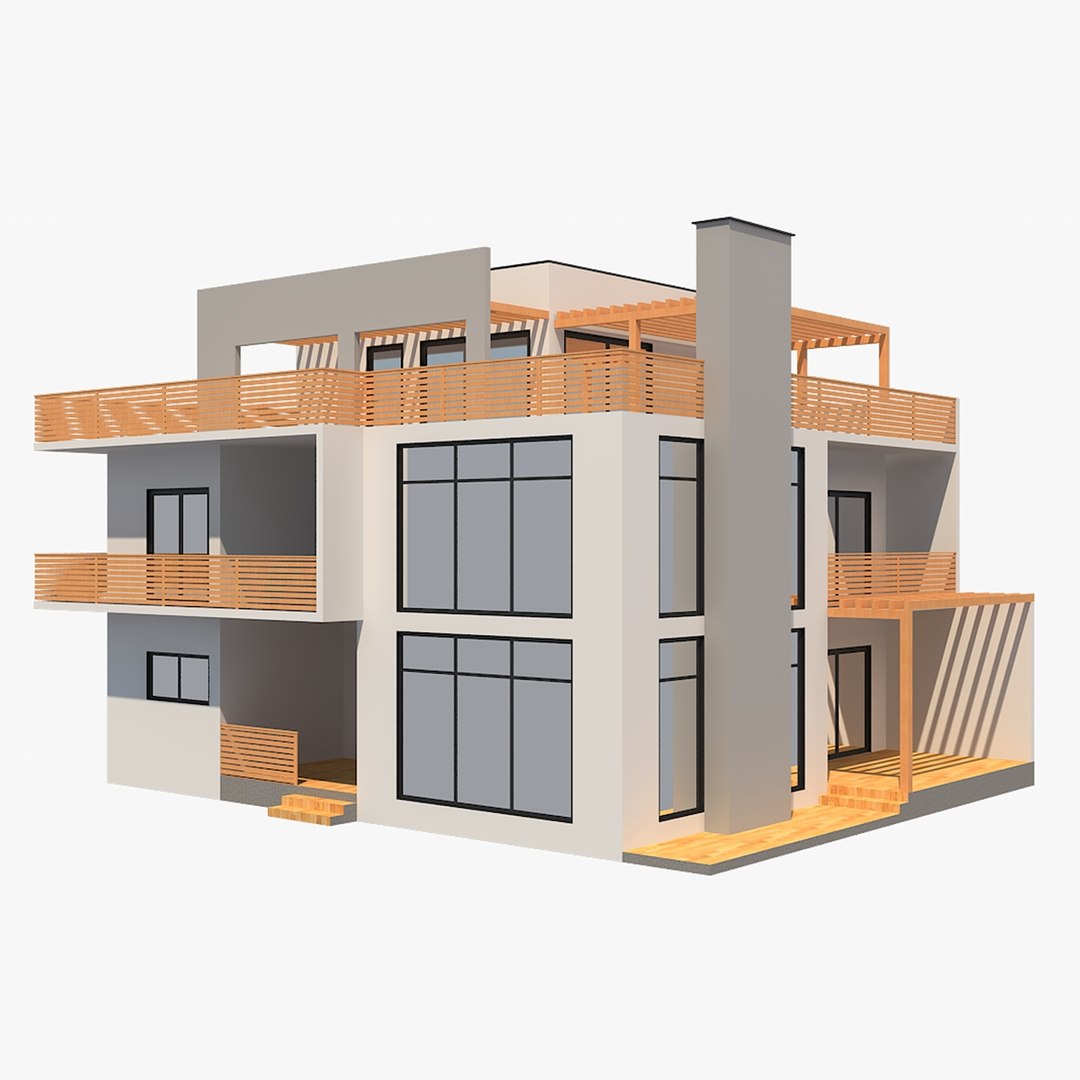3D House Modern - TurboSquid 1368295