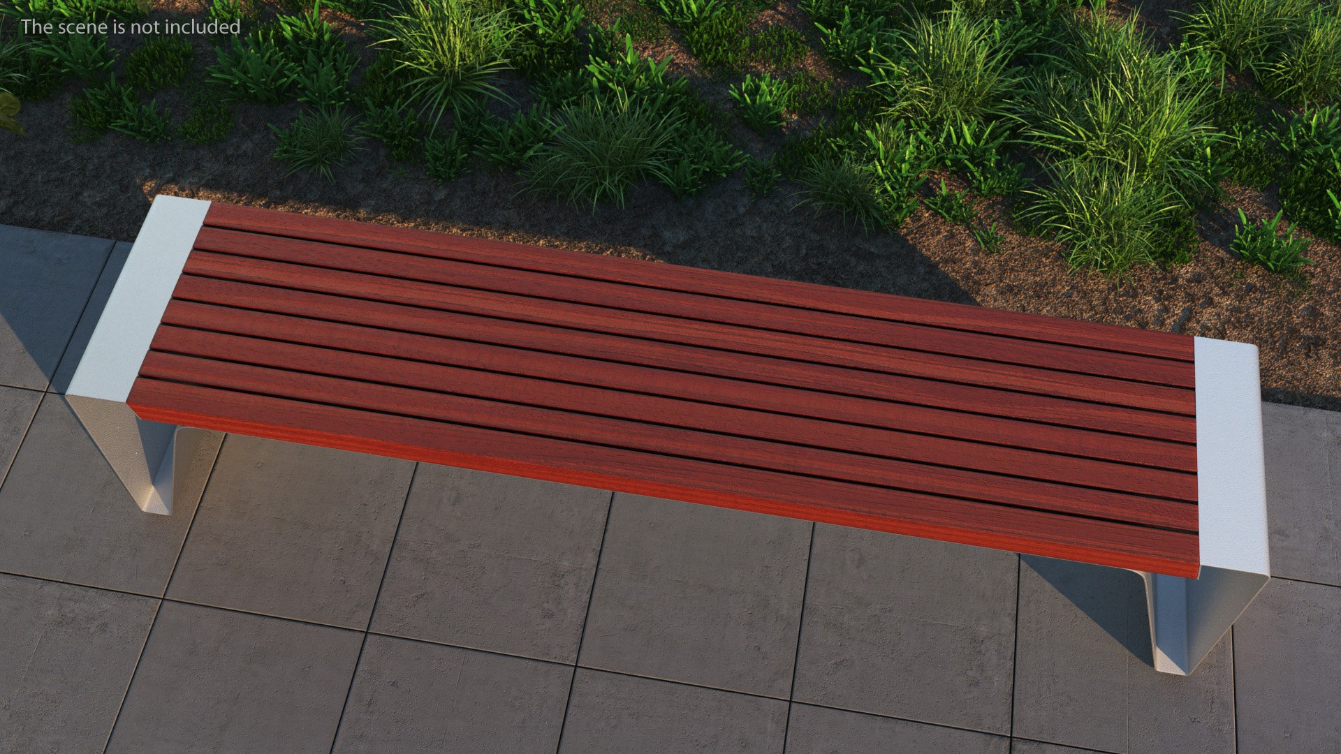 3D Steel Park Bench Radium - TurboSquid 1974387