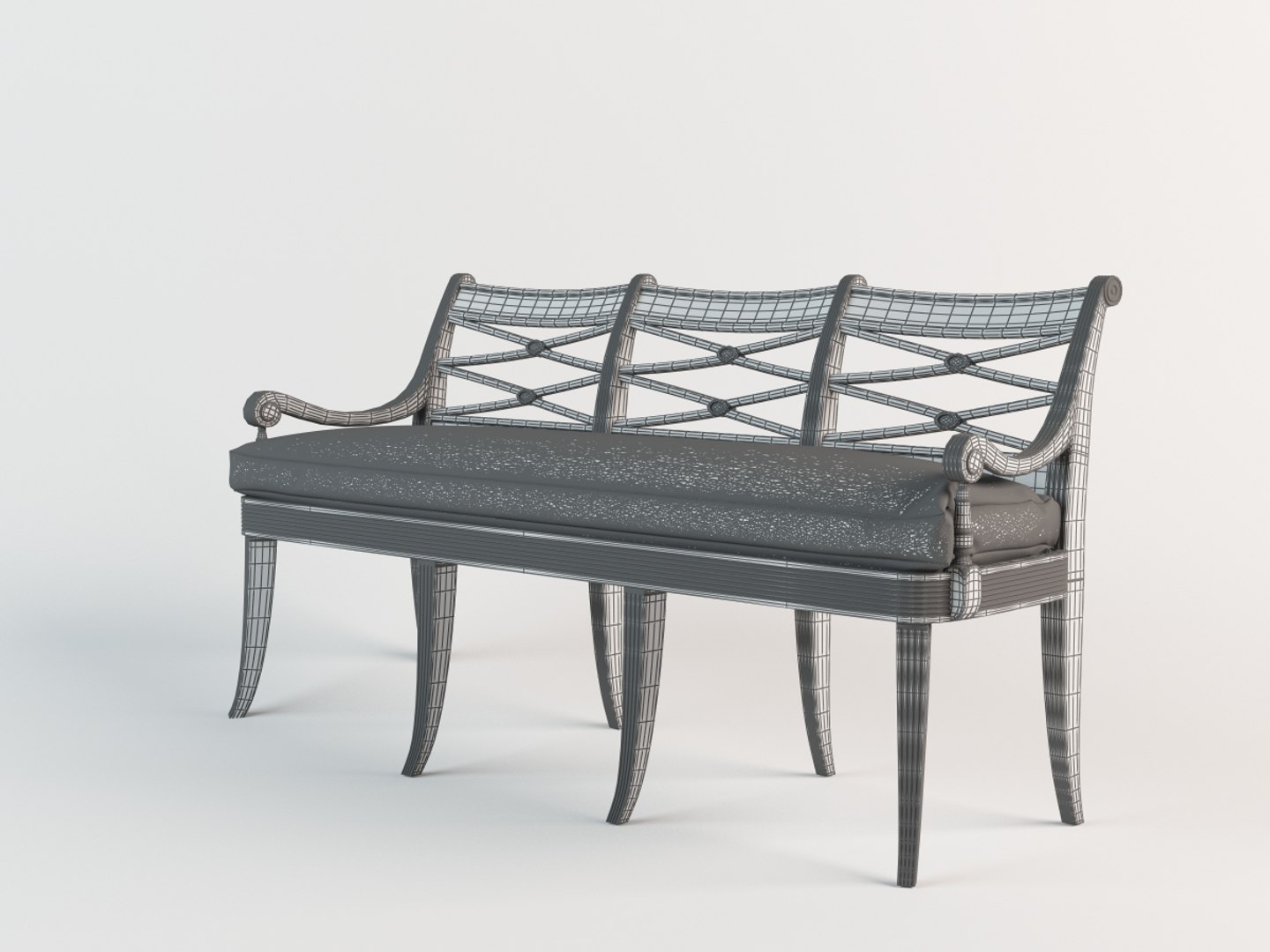 3d Theodore Alexander Bench Model