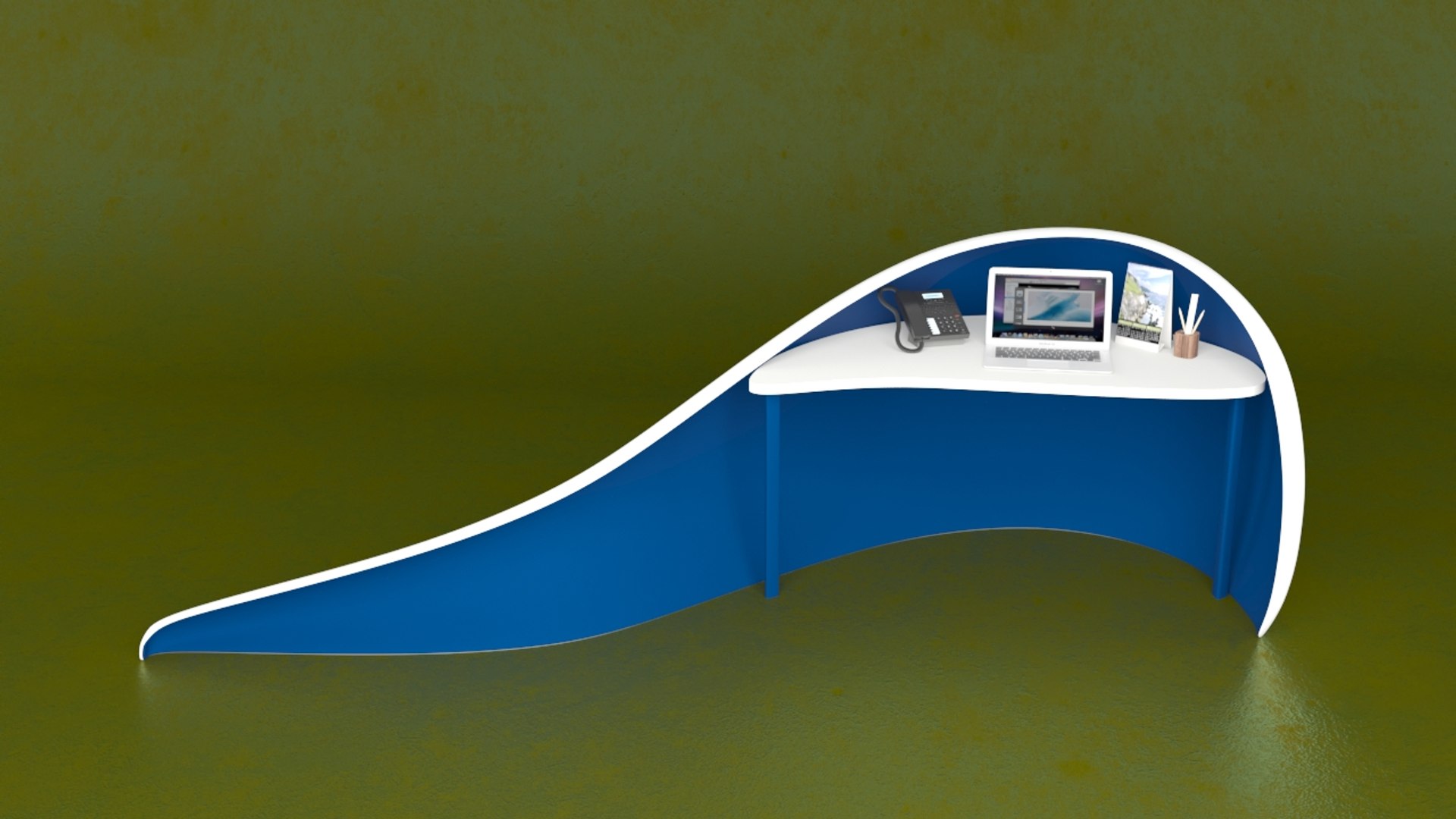 3D Organic Reception - TurboSquid 1505882