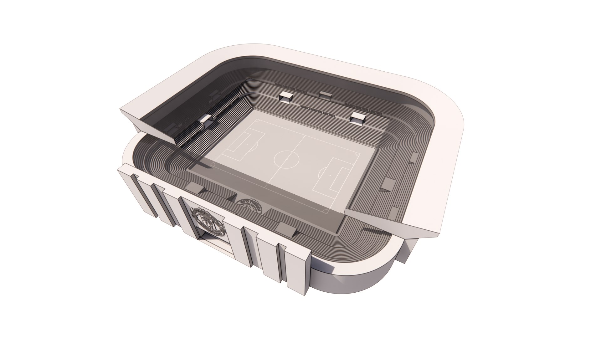 Soccer Stadium Revit- Manchester United Stadium Fan 3D Model ...