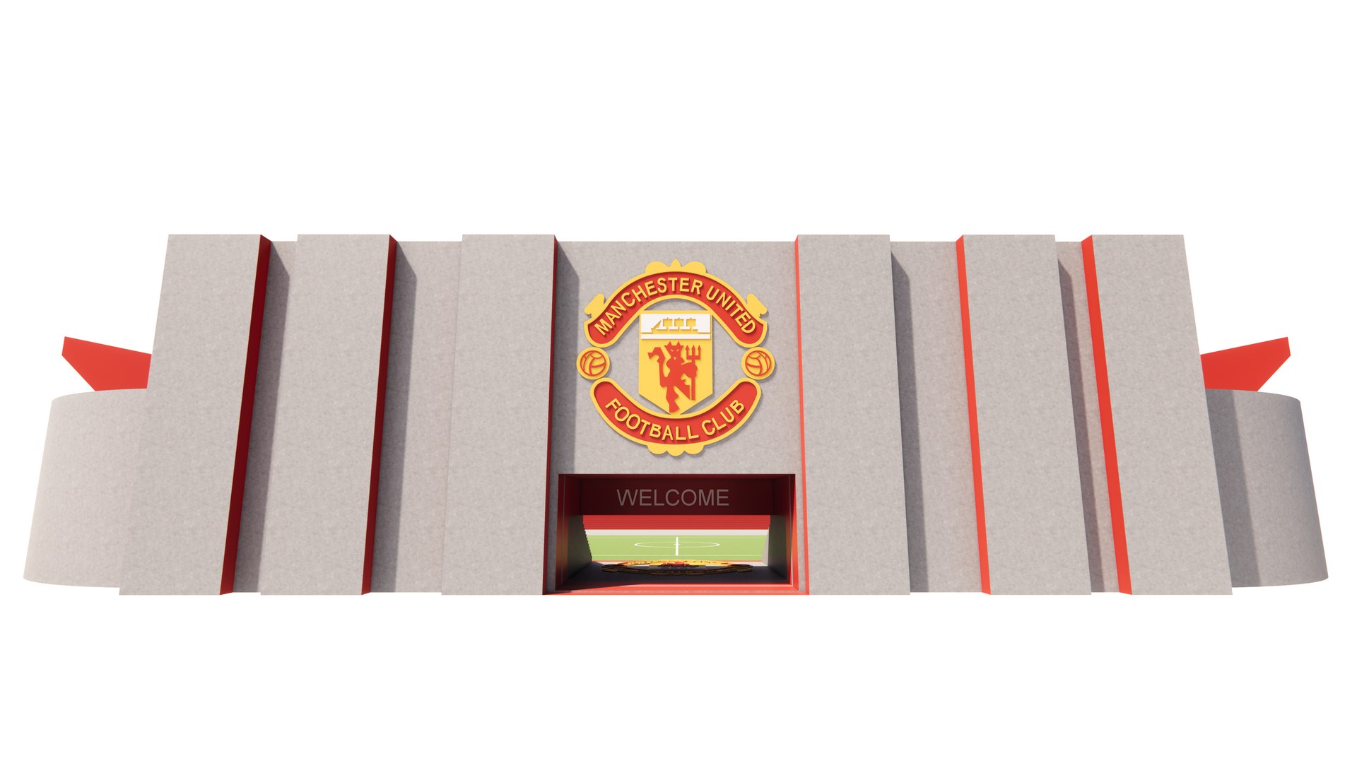 Soccer Stadium Revit- Manchester United Stadium Fan 3D Model ...