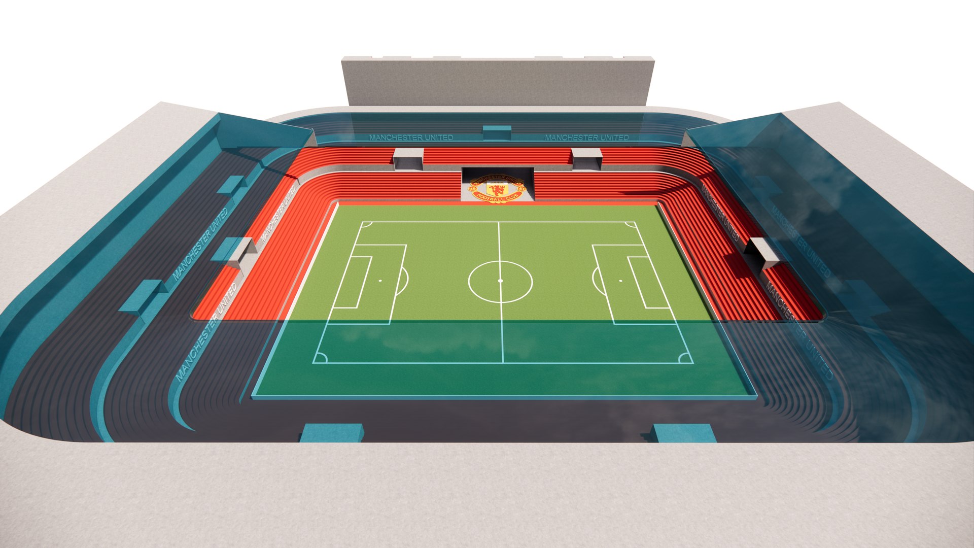 Soccer Stadium Revit- Manchester United Stadium Fan 3D Model ...