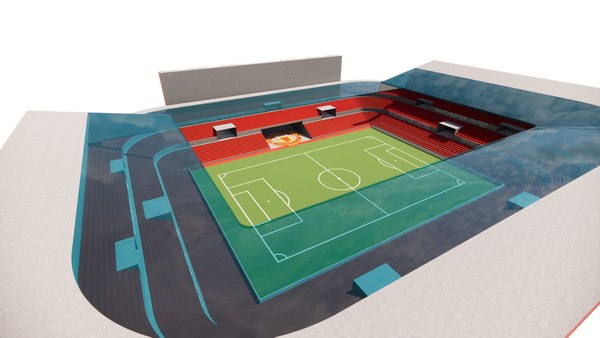 modelo 3d Soccer Stadium Revit- Manchester United Stadium Fan ...