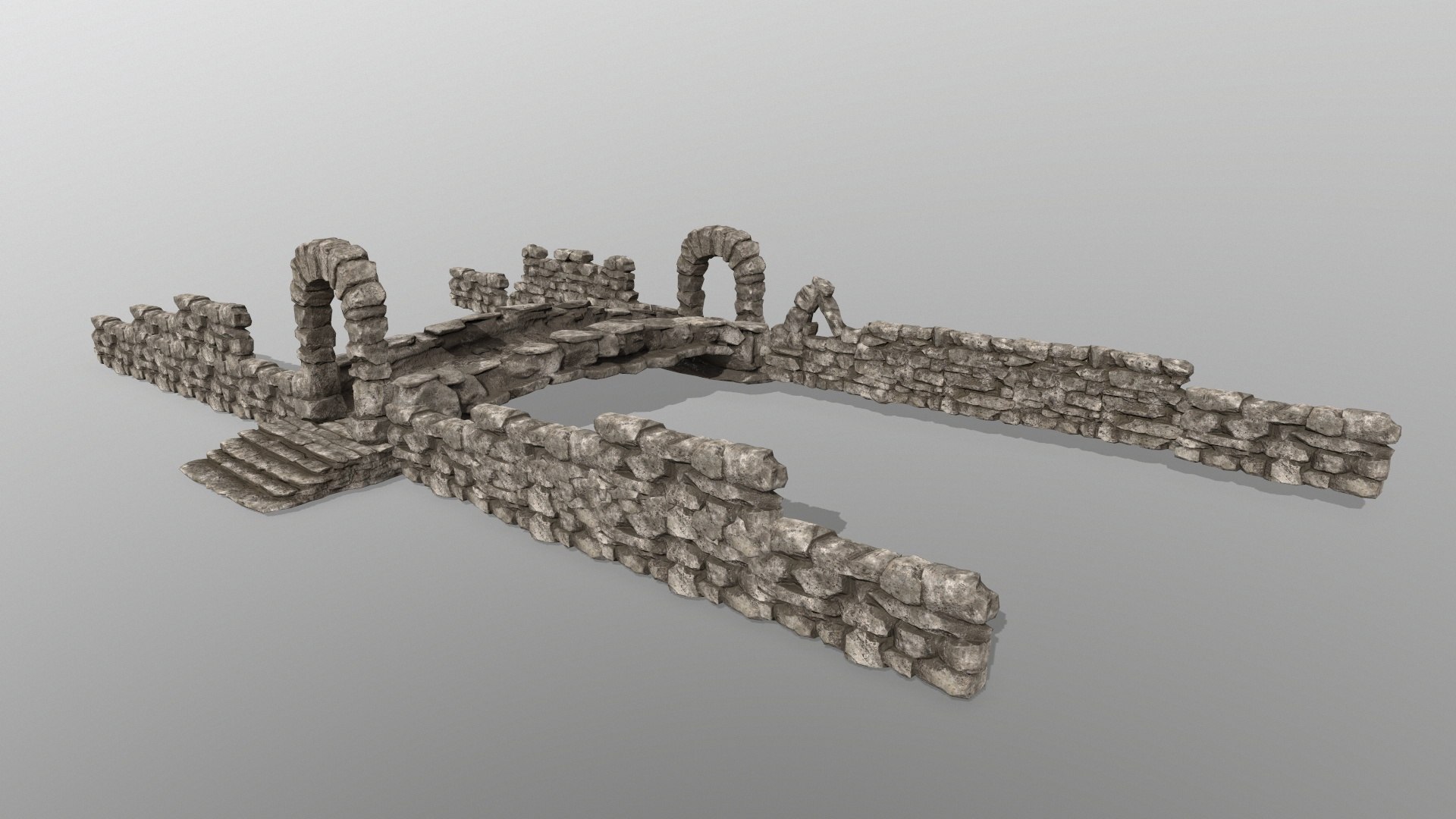 3D Wall Door Bridge - TurboSquid 1327343