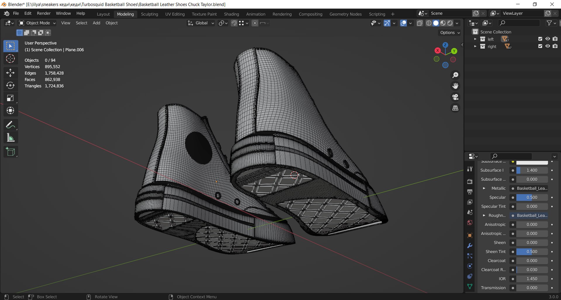 Basketball Leather Shoes Chuck Taylor 3D - TurboSquid 2085802