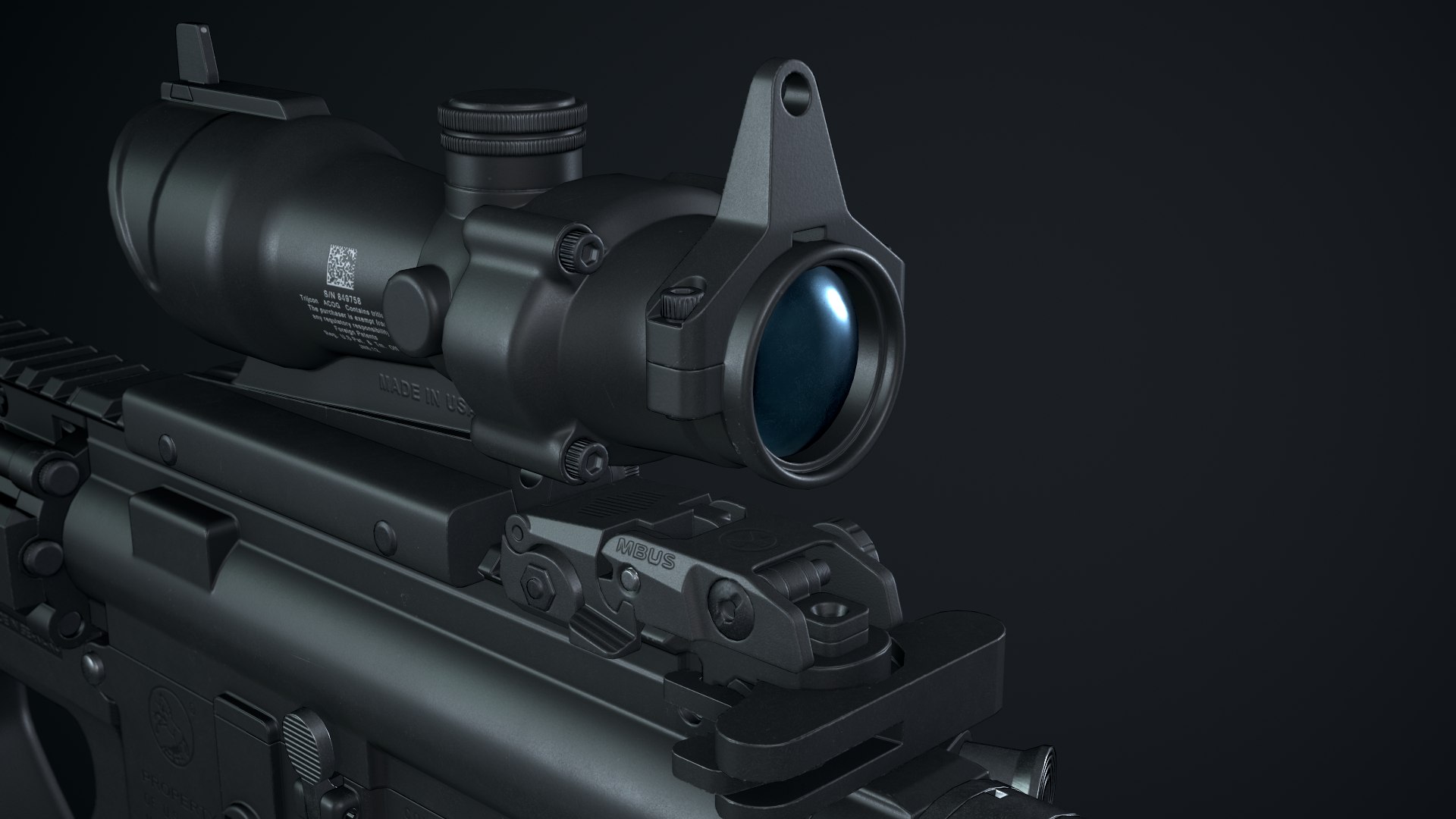 3D Model M4A1 Custom-02 Modular - TurboSquid 1874554