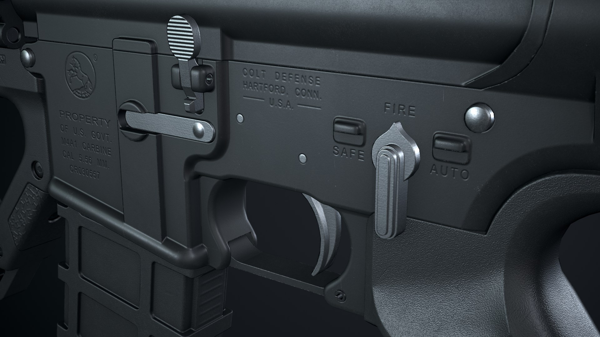 3D Model M4A1 Custom-02 Modular - TurboSquid 1874554