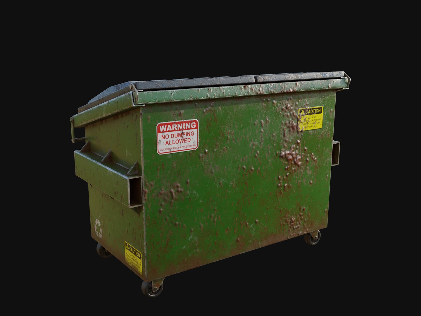 3D Rusty Dumpster Model - TurboSquid 2019764