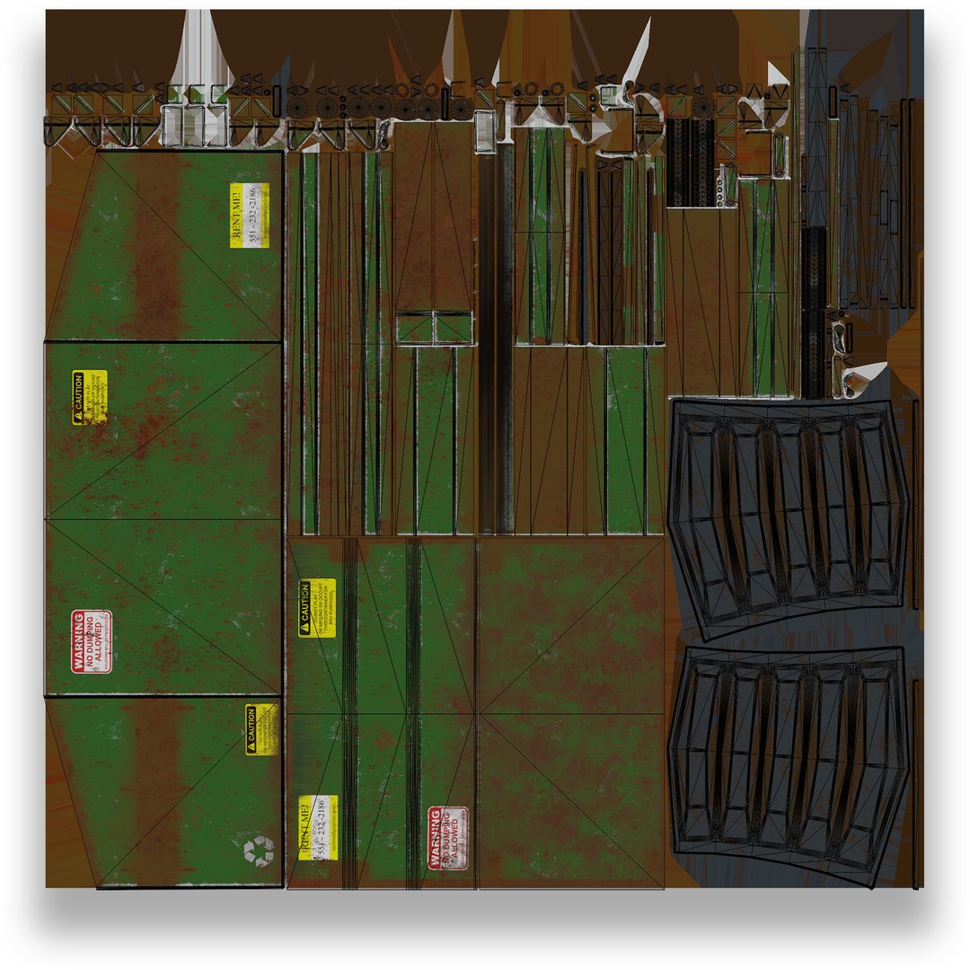 3D Rusty Dumpster Model - TurboSquid 2019764
