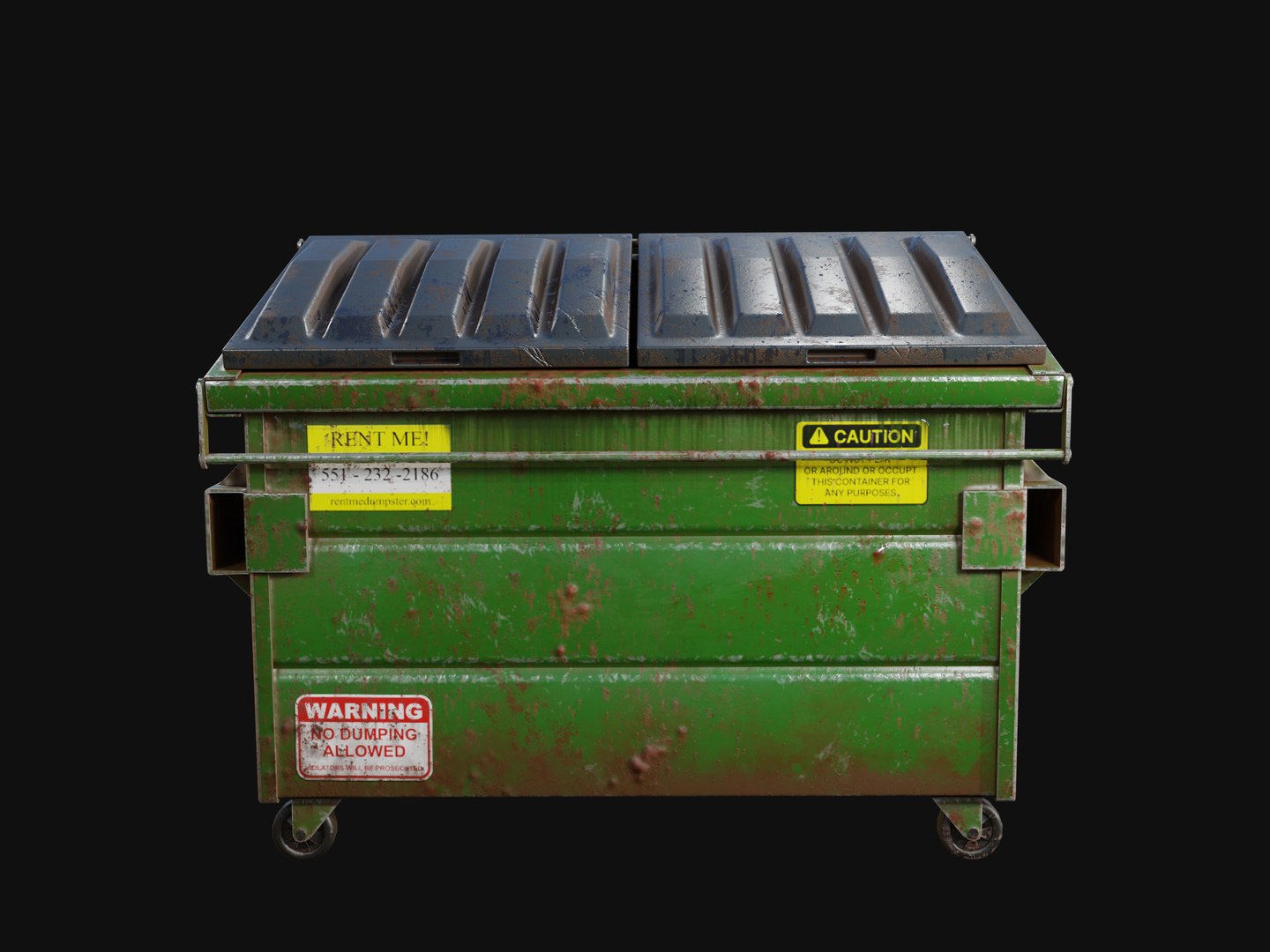 3D Rusty Dumpster Model - TurboSquid 2019764