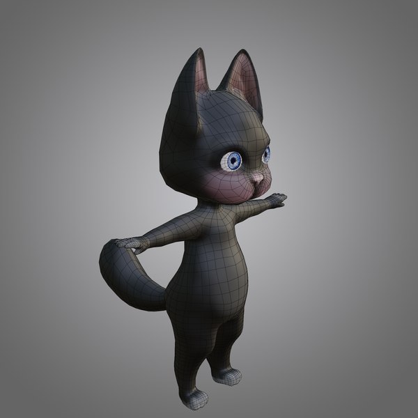 modelo 3d LowPoly modelo 3D de un gatito - TurboSquid 1778946