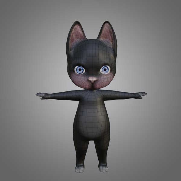 modelo 3d LowPoly modelo 3D de un gatito - TurboSquid 1778946