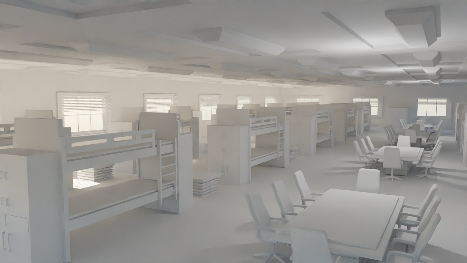 3D Military Dormitory - No Material - TurboSquid 2160852
