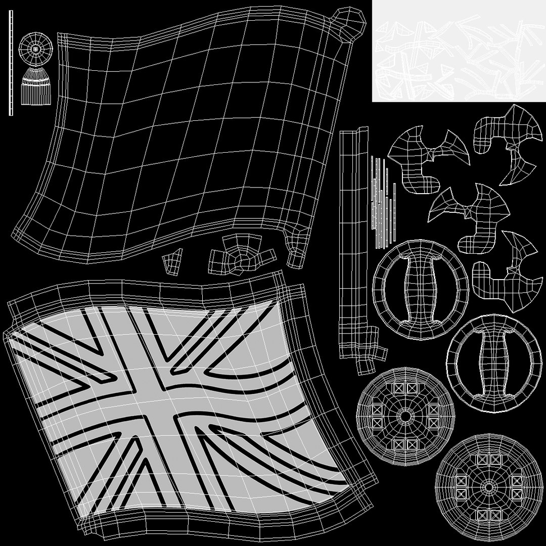 3D uk great britain flag - TurboSquid 1644881