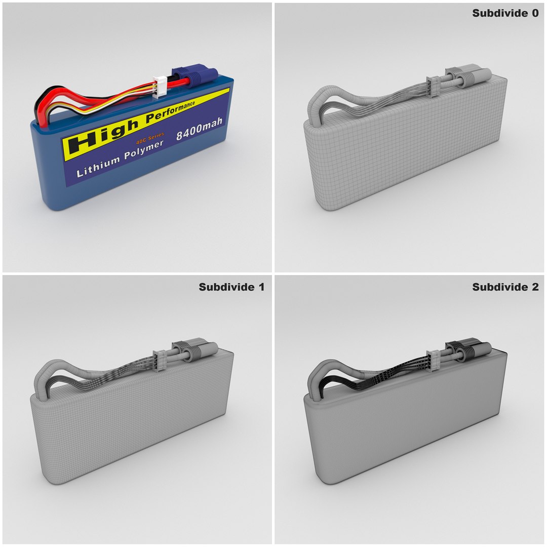 HQ Lithium Polymer Battery Model - TurboSquid 1799963