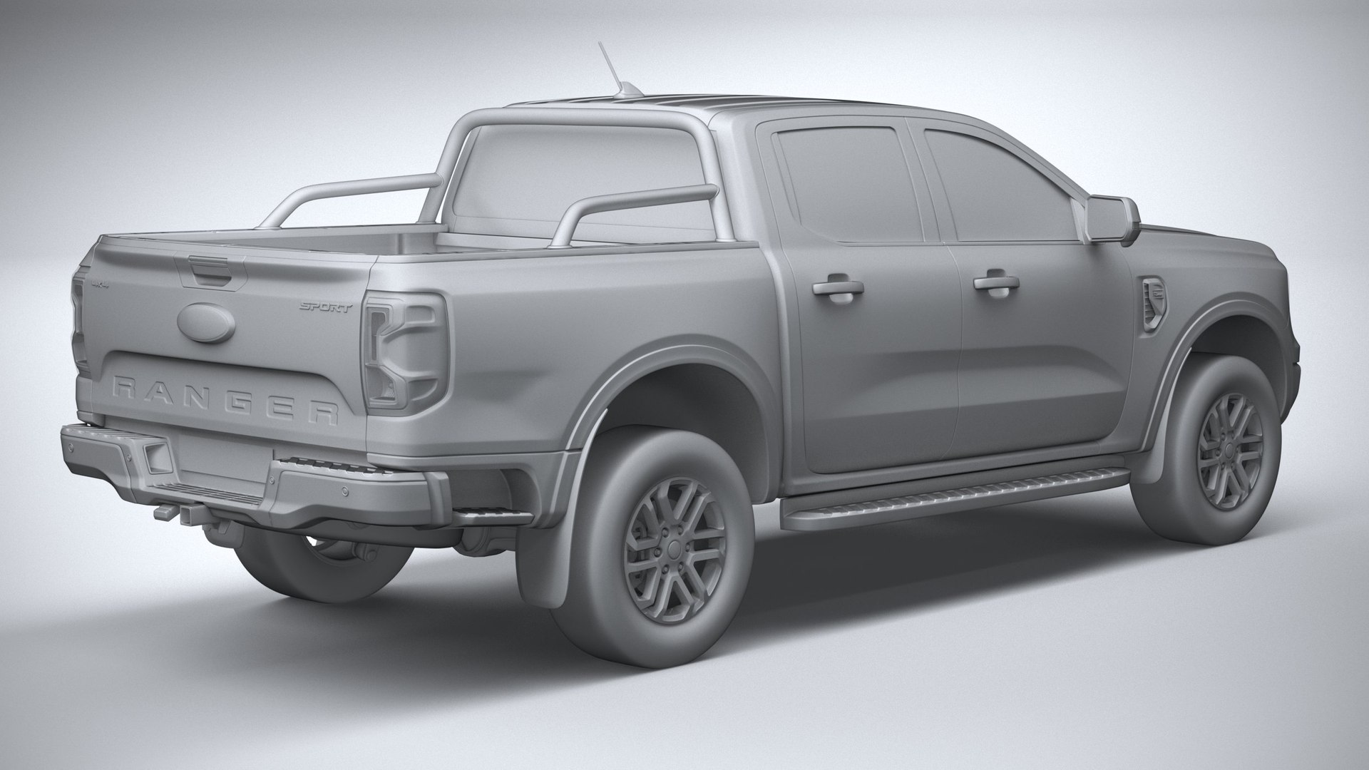 Ford Ranger Sport 2023 3D Model - TurboSquid 2008346