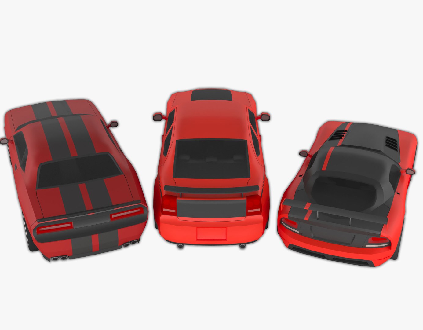 3 Muscle Cars Pack 3D - TurboSquid 1562419