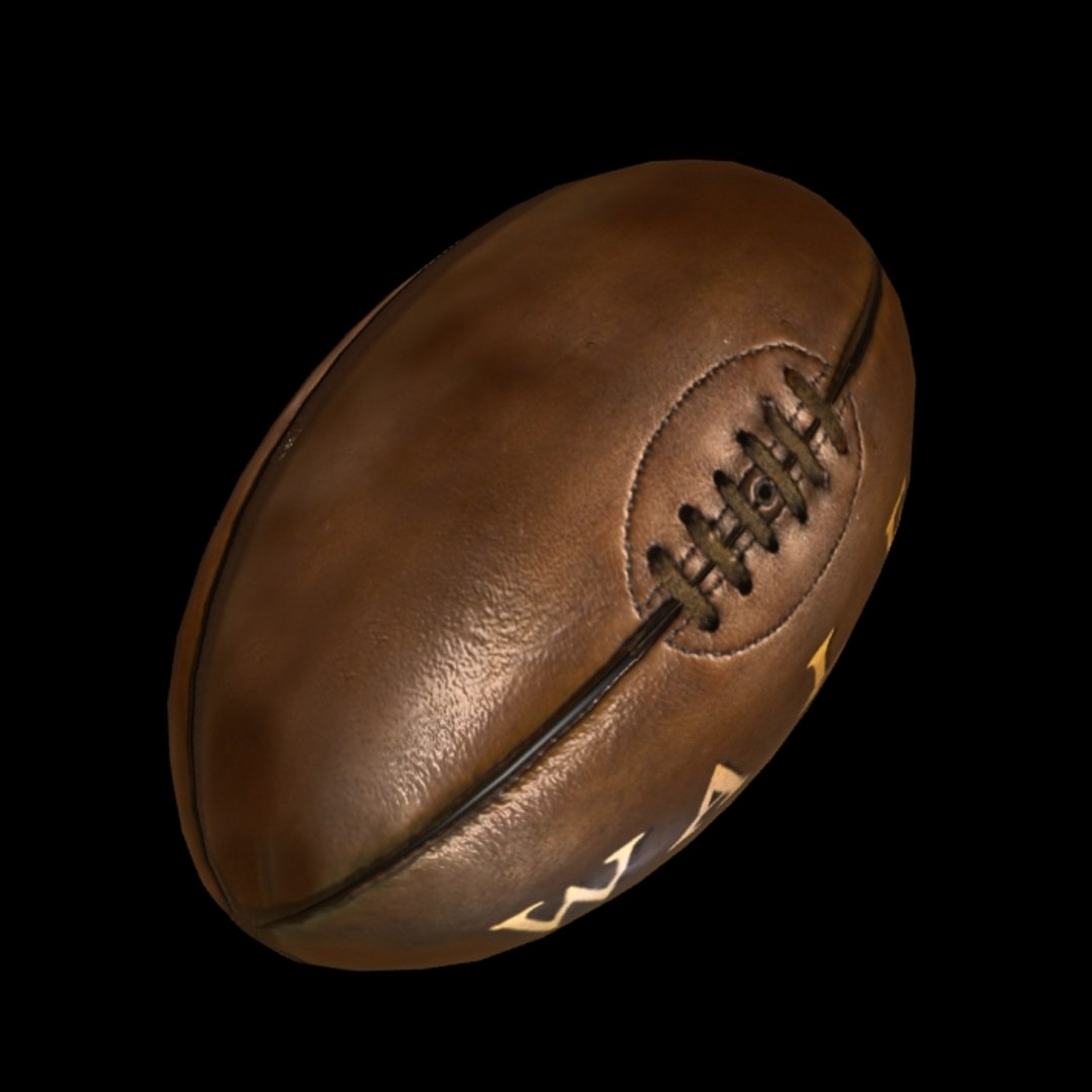 3D Vintage Rugby Ball - TurboSquid 1198735