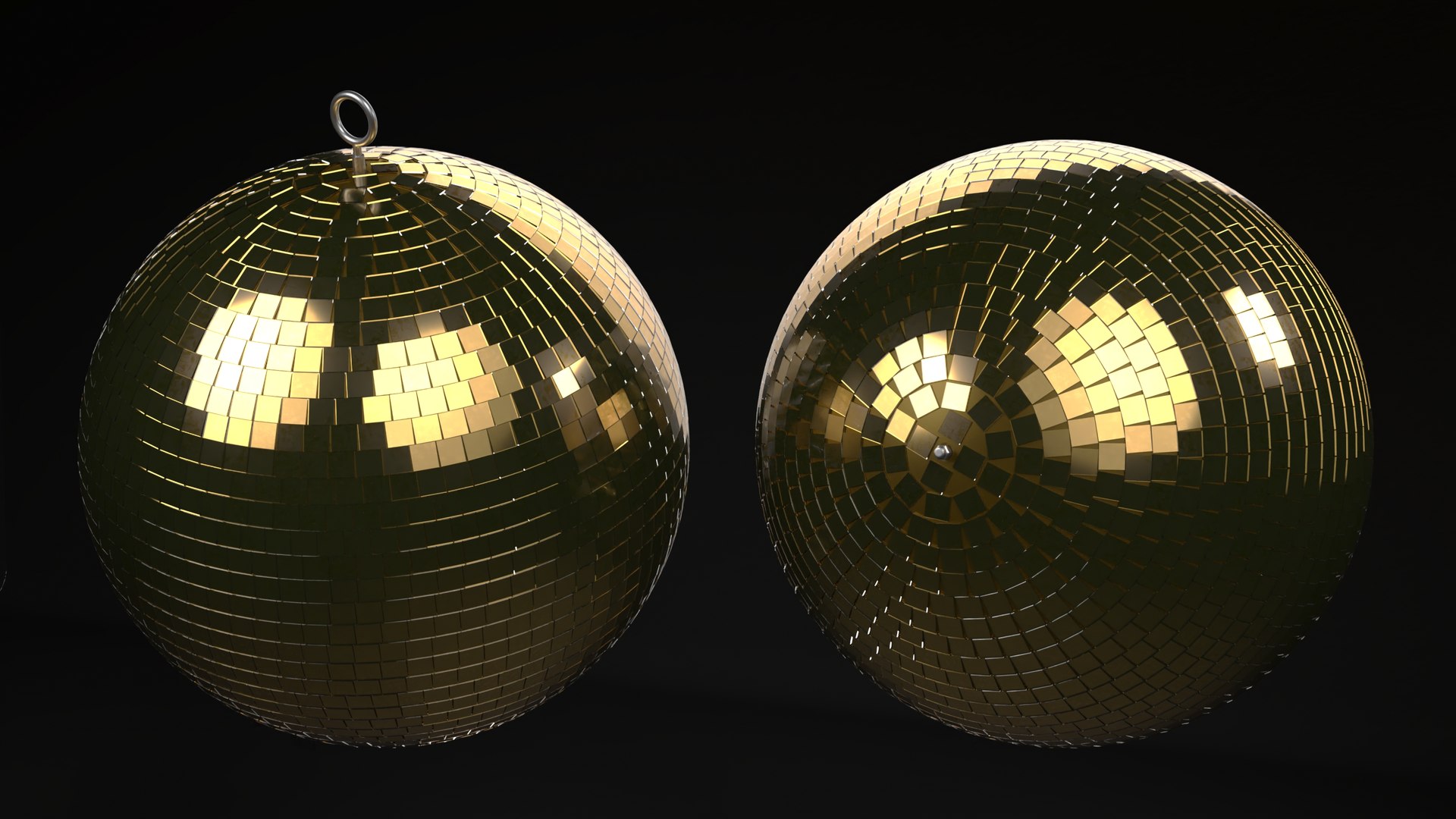 Gold Yellow Disco Ball 3D Model - TurboSquid 2163602