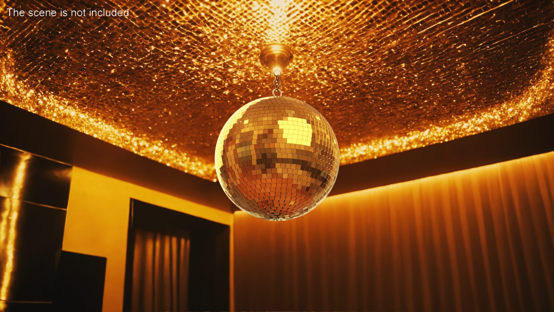 Gold Yellow Disco Ball 3D model - TurboSquid 2163602