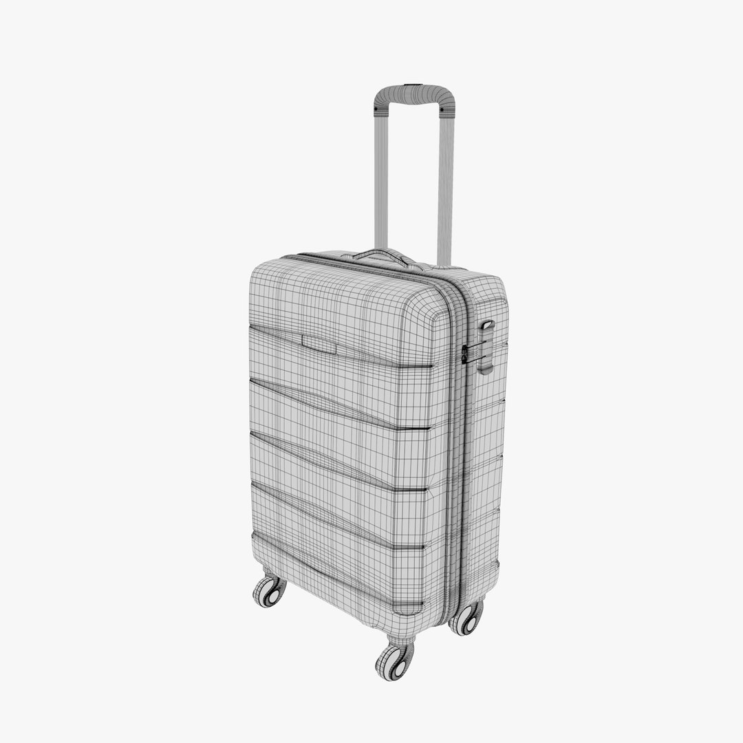 3D Stylish Suitcase Model - TurboSquid 2048547