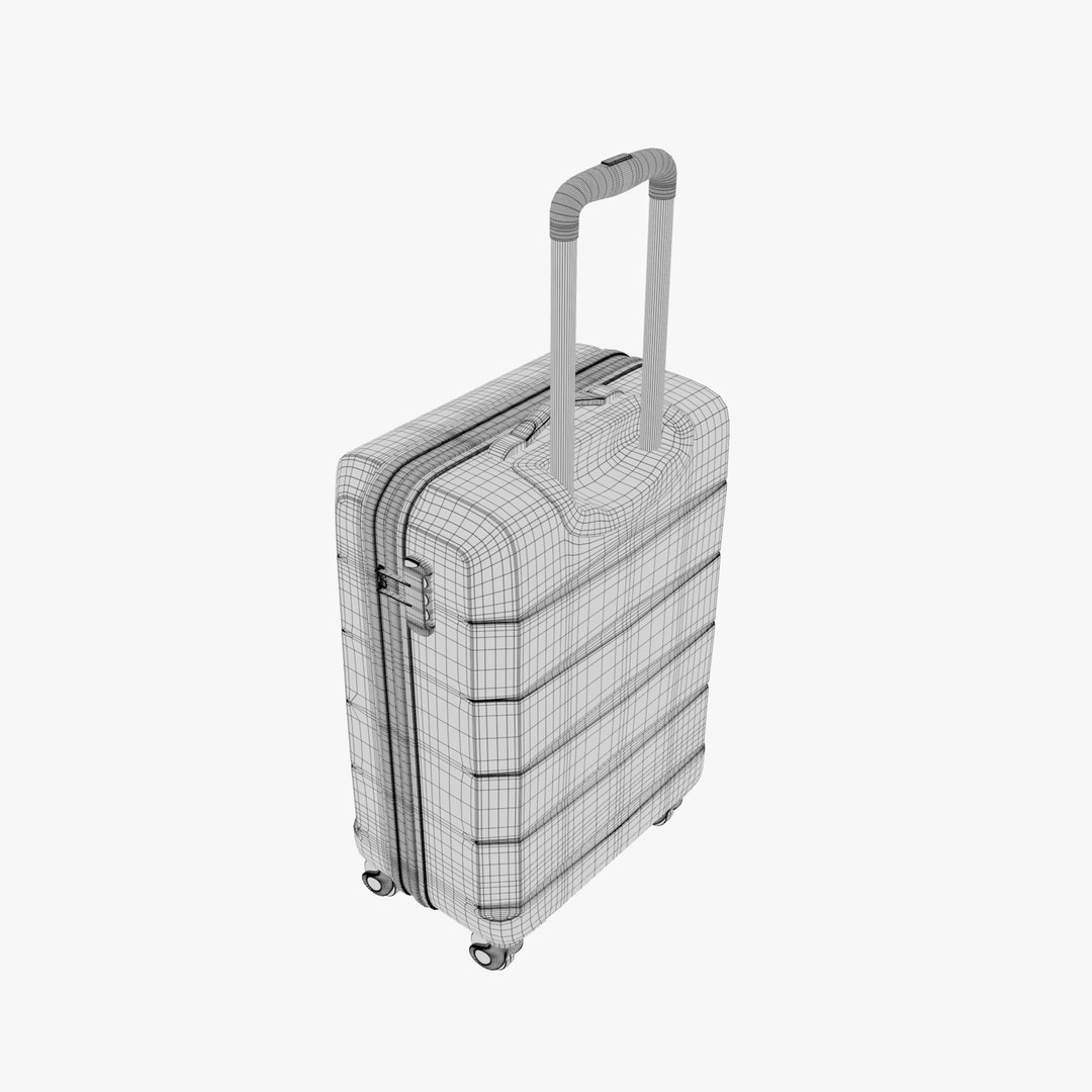 3D Stylish Suitcase Model - TurboSquid 2048547