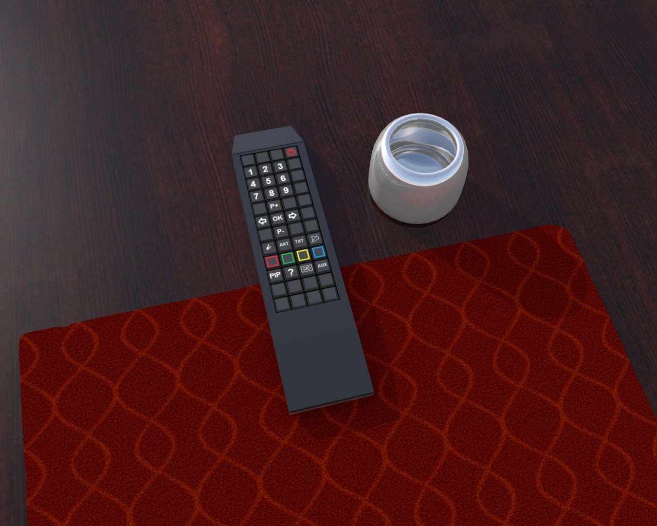 3d Remote Control Ashtray Model