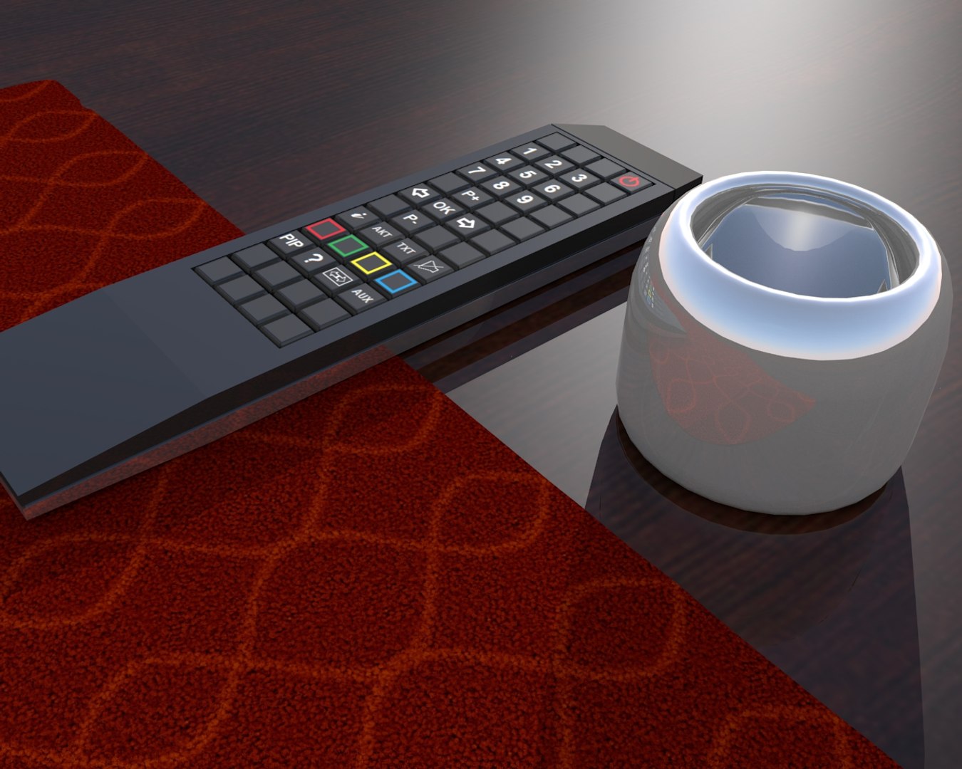 3d Remote Control Ashtray Model