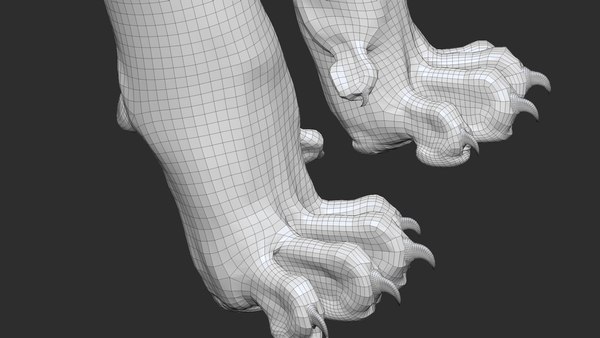 3D модель Zbrush Sculpt: основные формы азиатского золотого кота ...