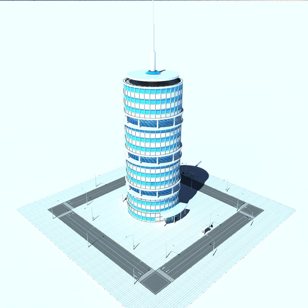 3dsmax building streetlights roads