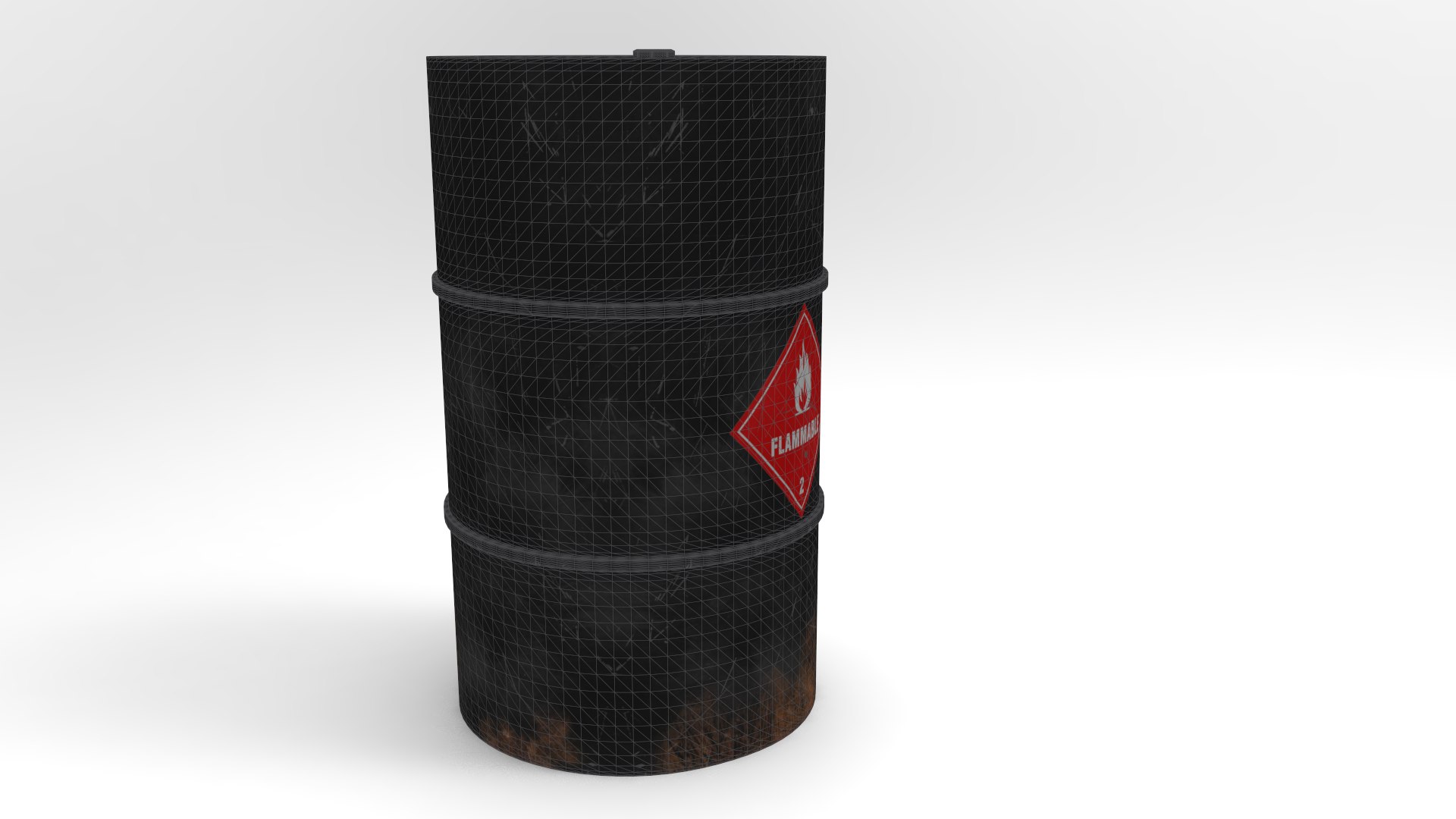 Flammable Barrel 3D Model - TurboSquid 1185558