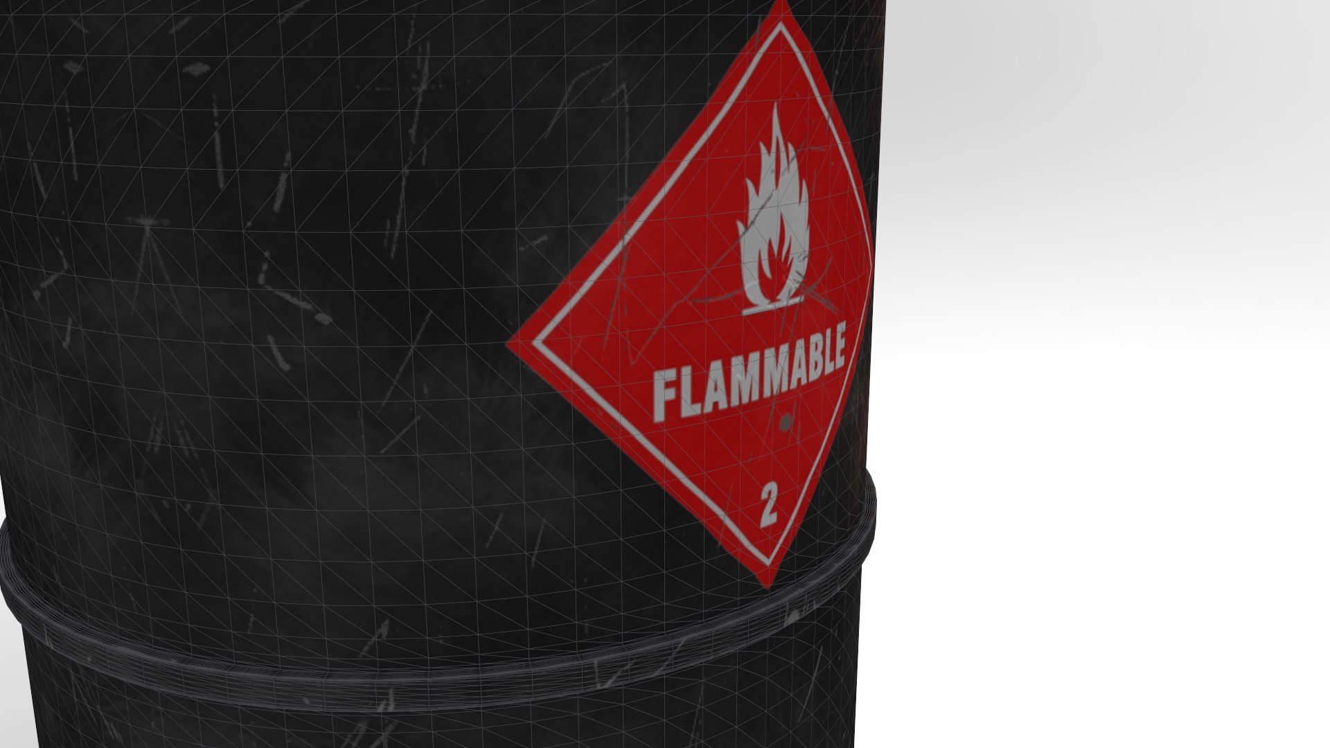 Flammable Barrel 3D Model - TurboSquid 1185558
