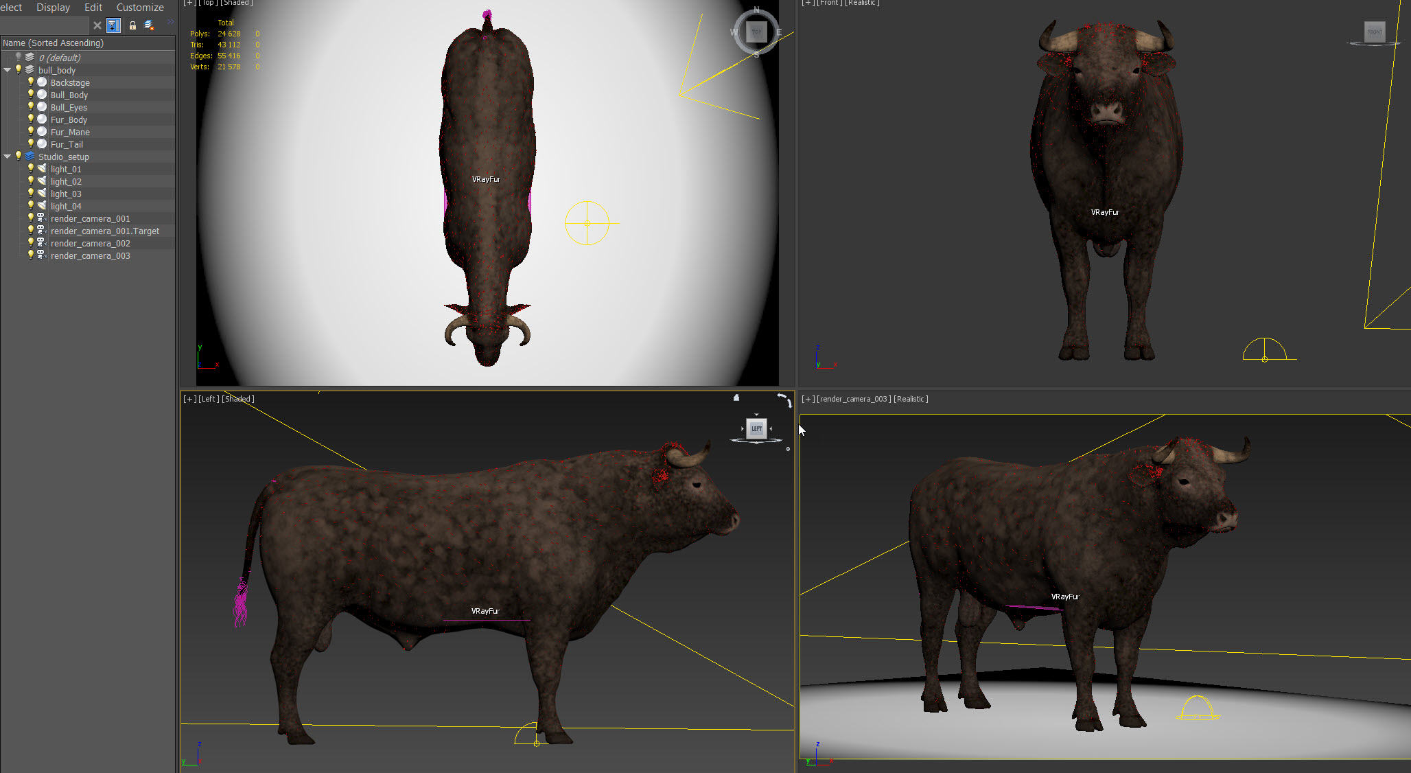 3D bull body static model - TurboSquid 1712211