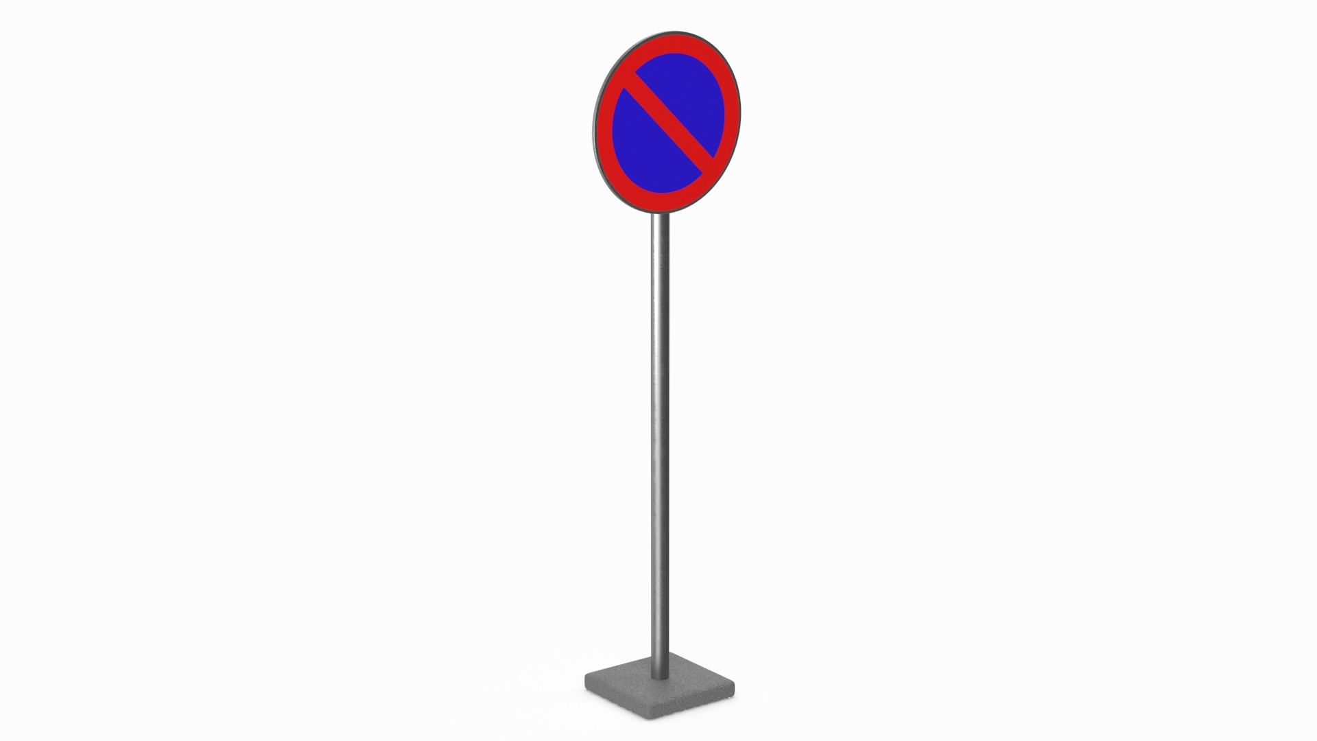Road Sign No Waiting 3D - TurboSquid 2211821