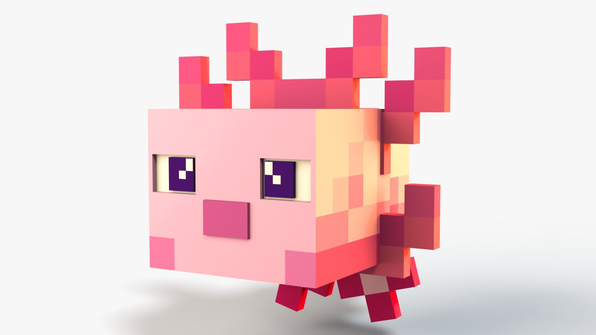 Minecraft Baby Axolotl 3D - TurboSquid 2515799