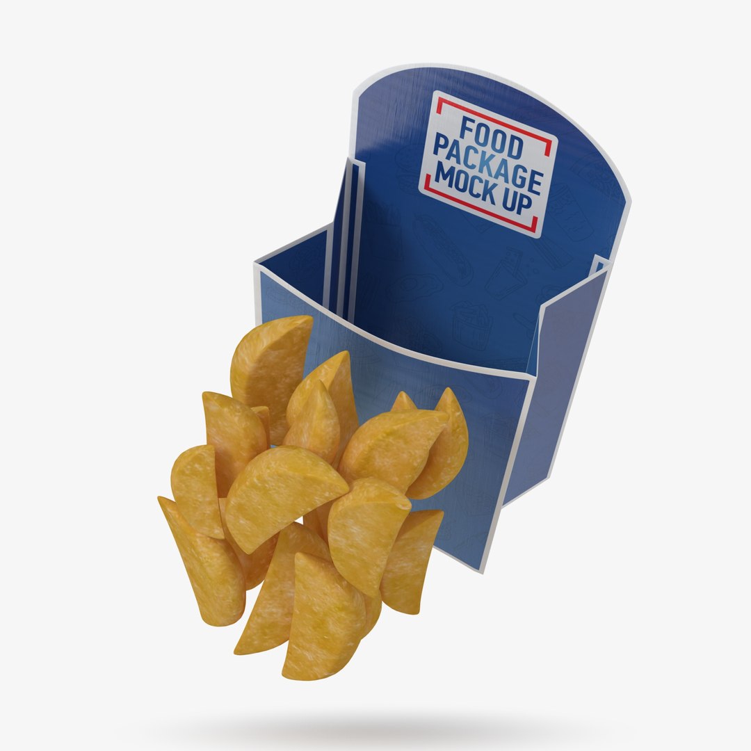 3D French Fries Box 3 Model - TurboSquid 1332813