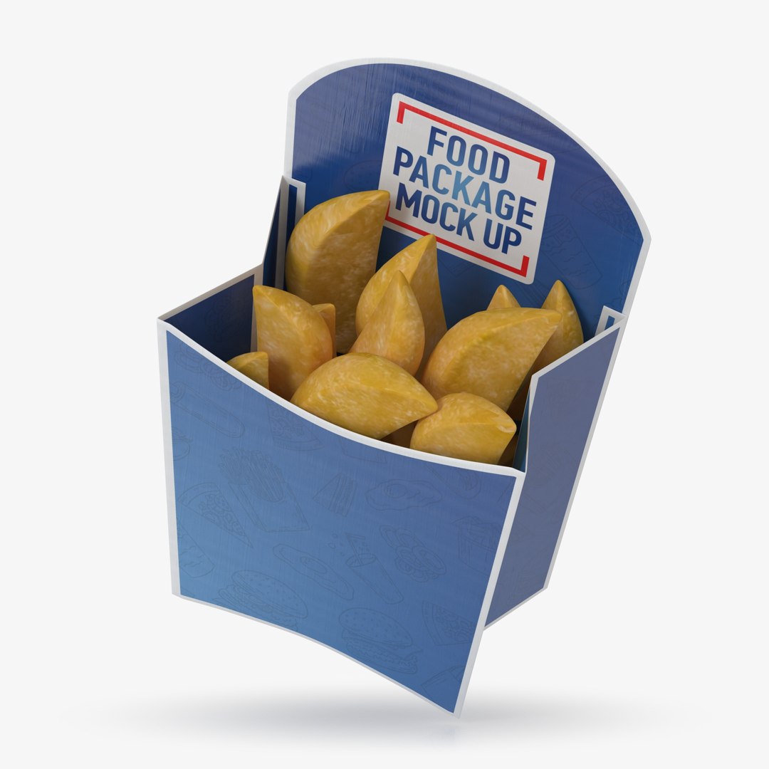 3D French Fries Box 3 Model - TurboSquid 1332813