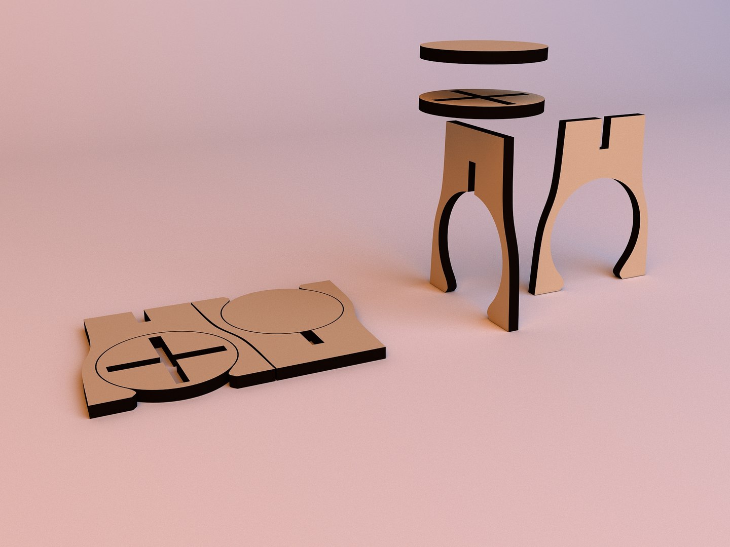 3d Puzzle Chair Wood 3D Model 3D Model - TurboSquid 1735306
