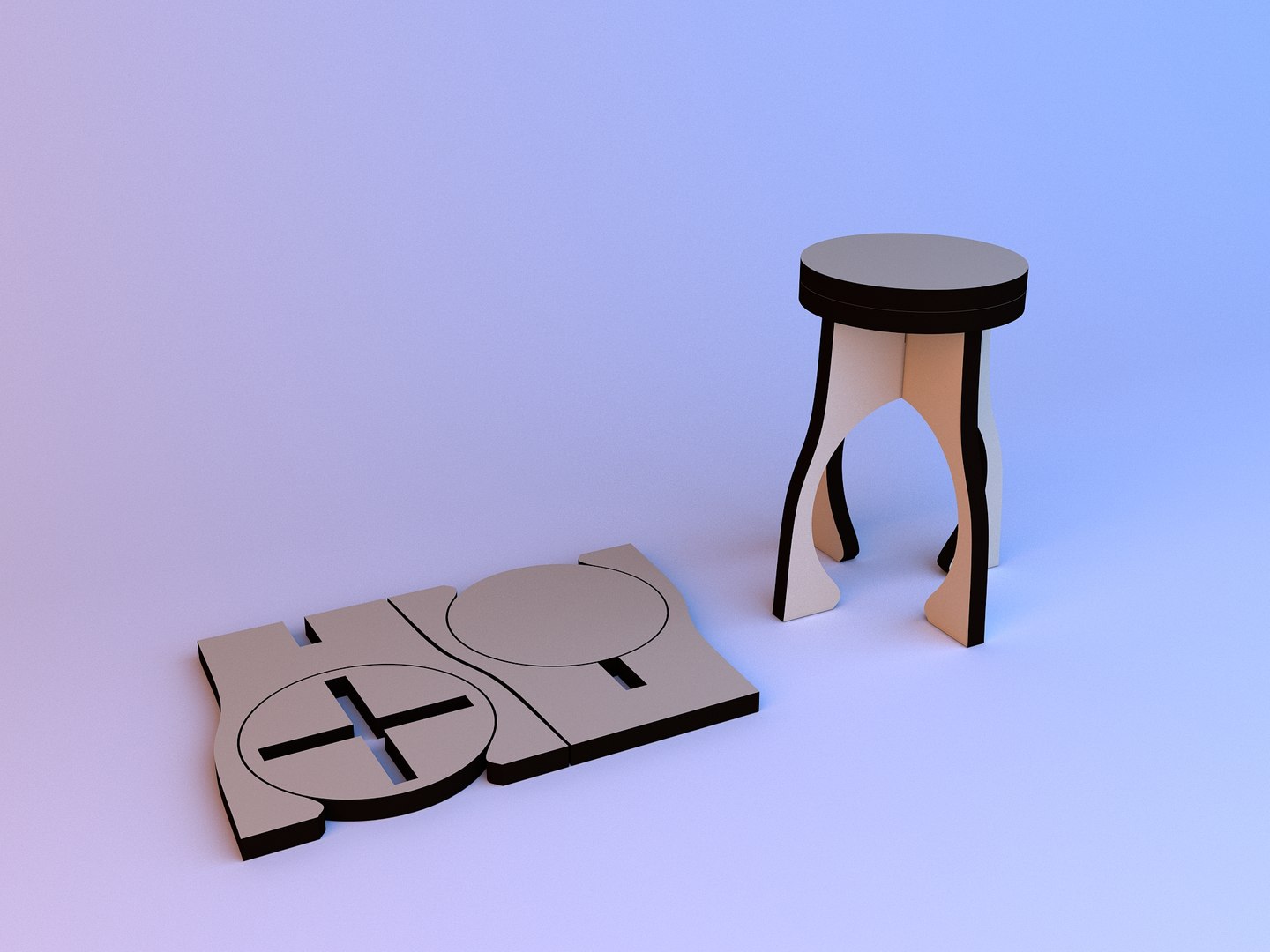 3d Puzzle Chair Wood 3D Model 3D Model - TurboSquid 1735306