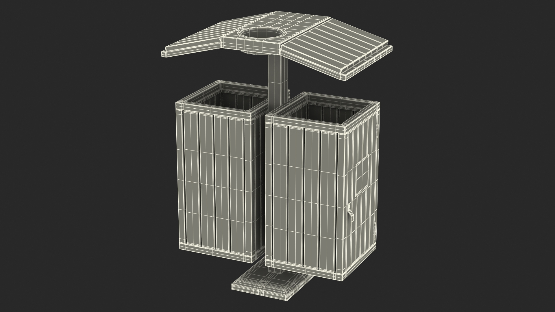 3D Dual Square Trash Recycle - TurboSquid 1713268