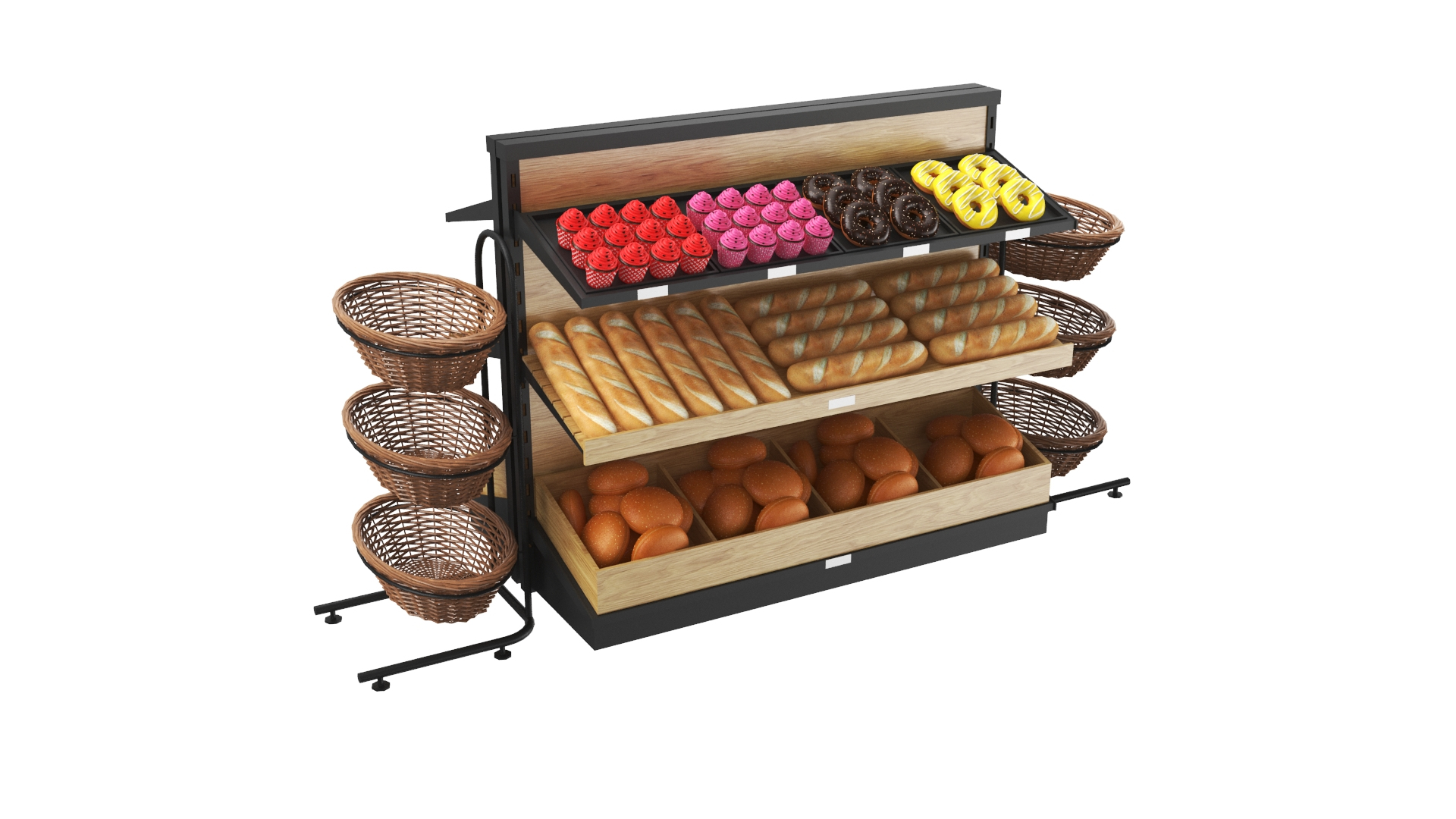 3D Model Supermarket Bakery Display - TurboSquid 1858559