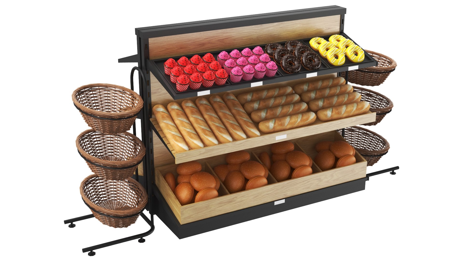 3D model Supermarket Bakery Display - TurboSquid 1858559