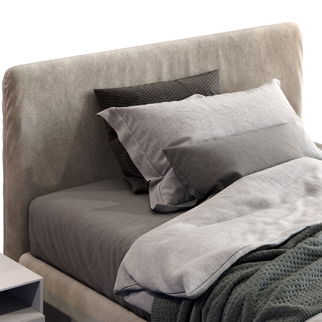 3D flou bed model - TurboSquid 1604023