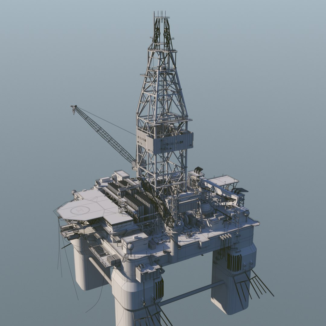 Offshore Oil Rig Platform 3d Fbx