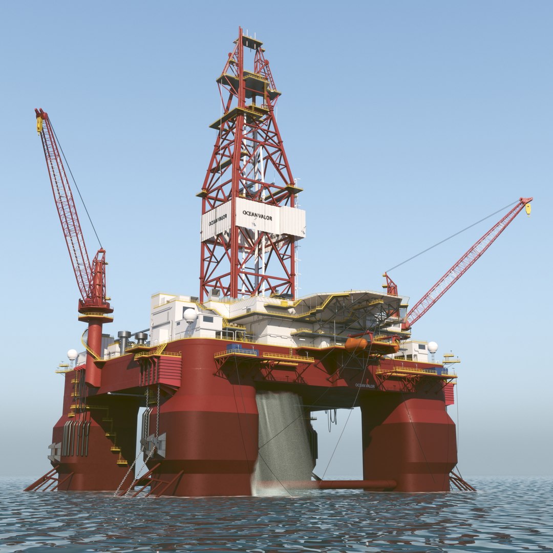 Offshore Oil Rig Platform 3d Fbx