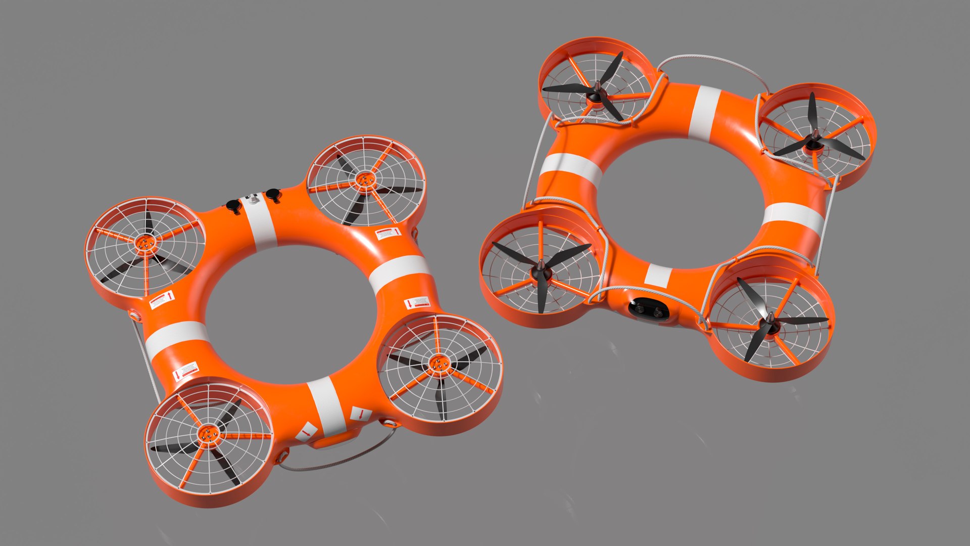 Water Rescue Drone Orange 3D Model - TurboSquid 2247269