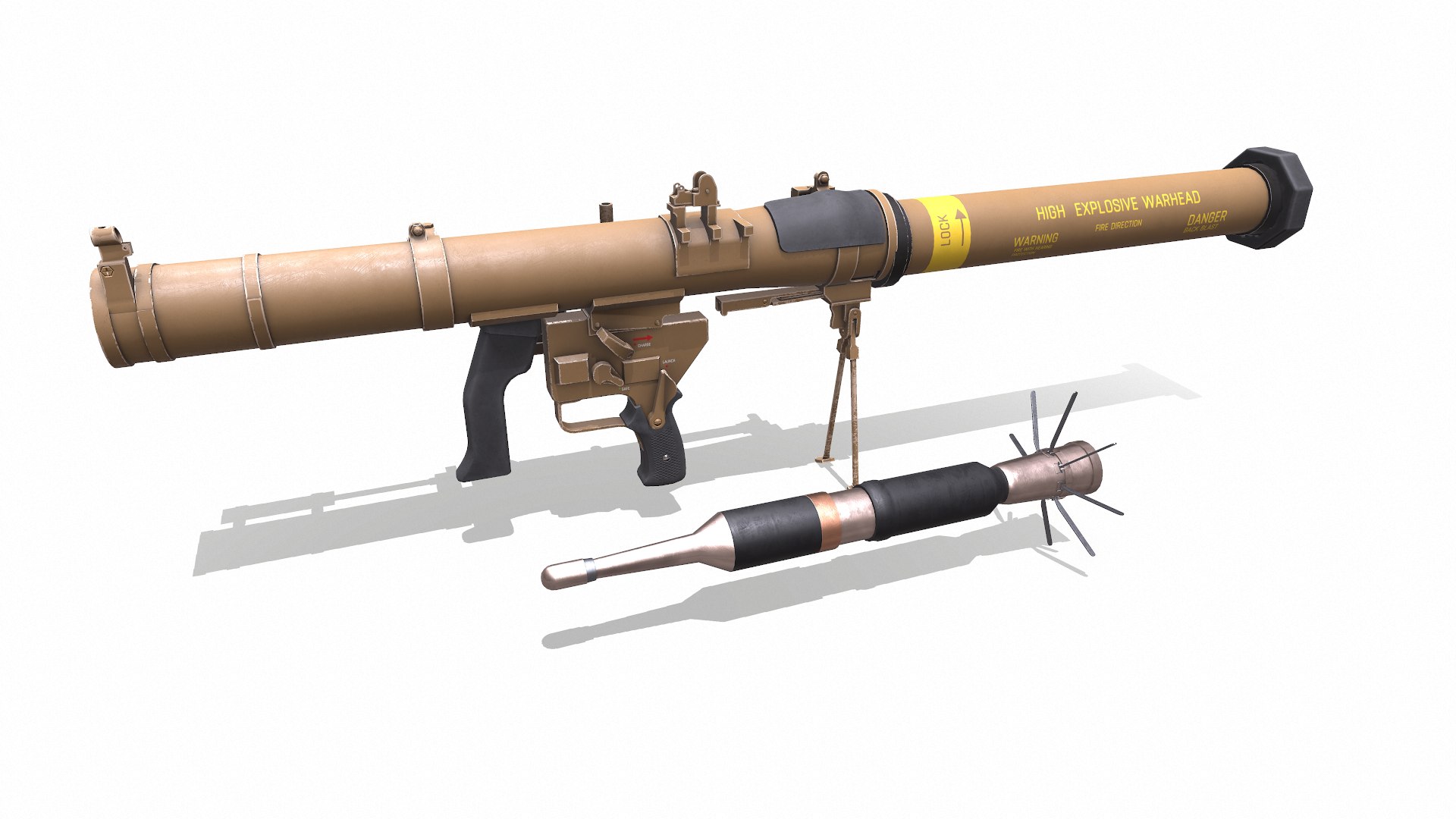 MK 153 SMAW Rocket Launcher 3D Model - TurboSquid 2130481