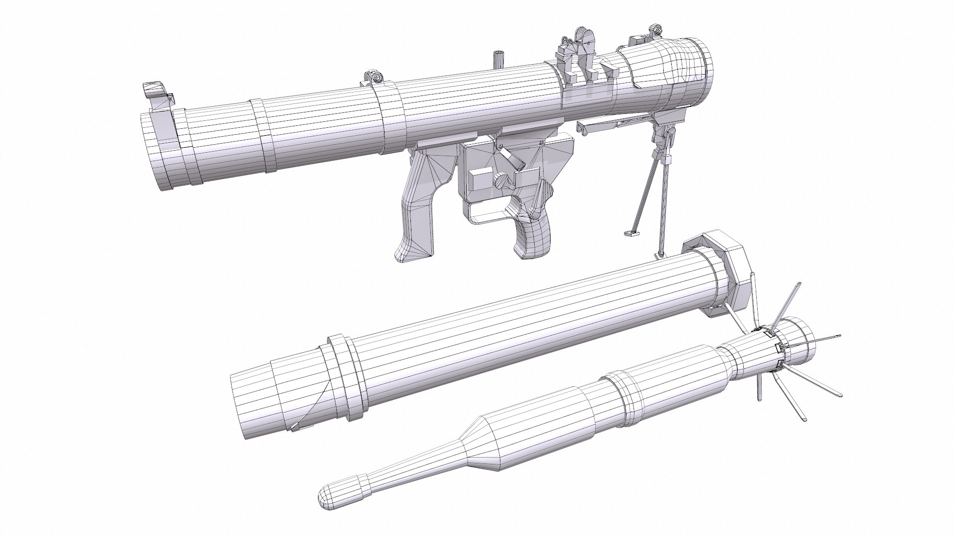 MK 153 SMAW Rocket Launcher 3D model - TurboSquid 2130481